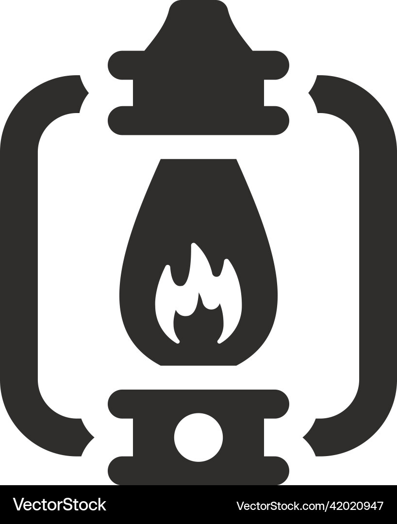 Oil lamp icon on white background Royalty Free Vector Image