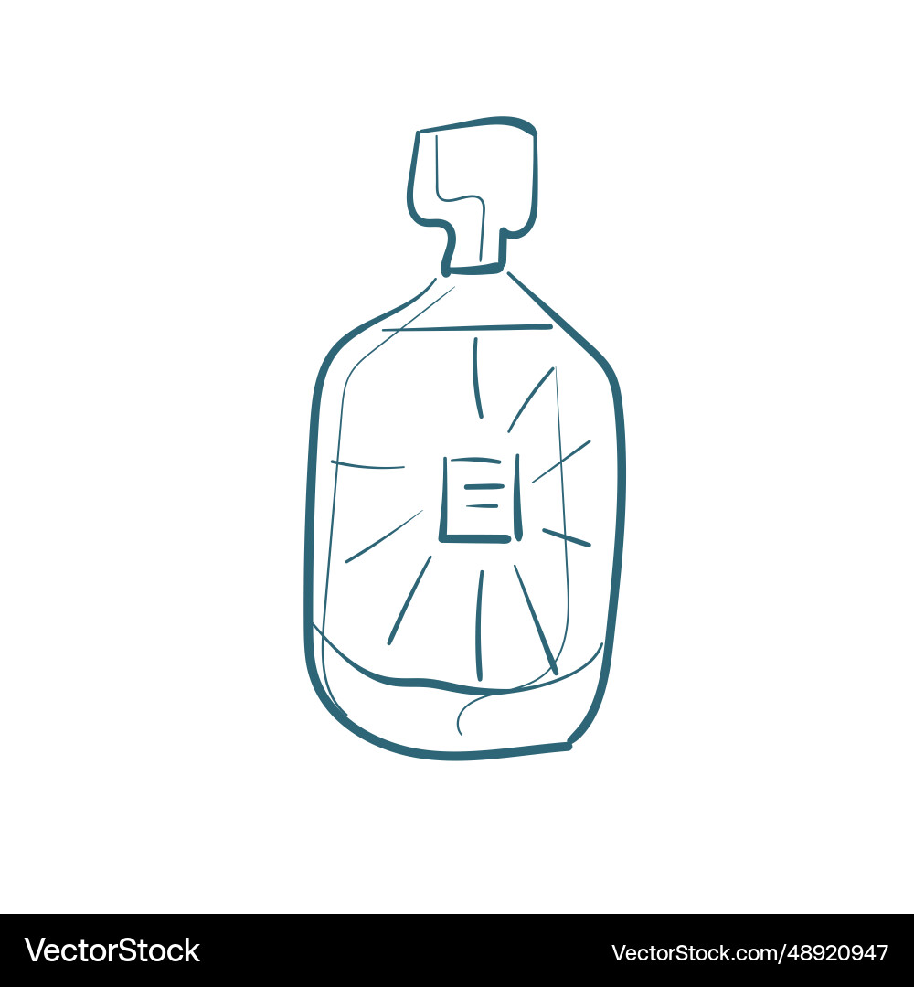 Perfume doodle isolated line art sketch hand drawn