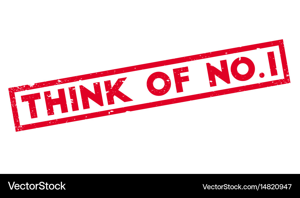 Think of no1 rubber stamp Royalty Free Vector Image