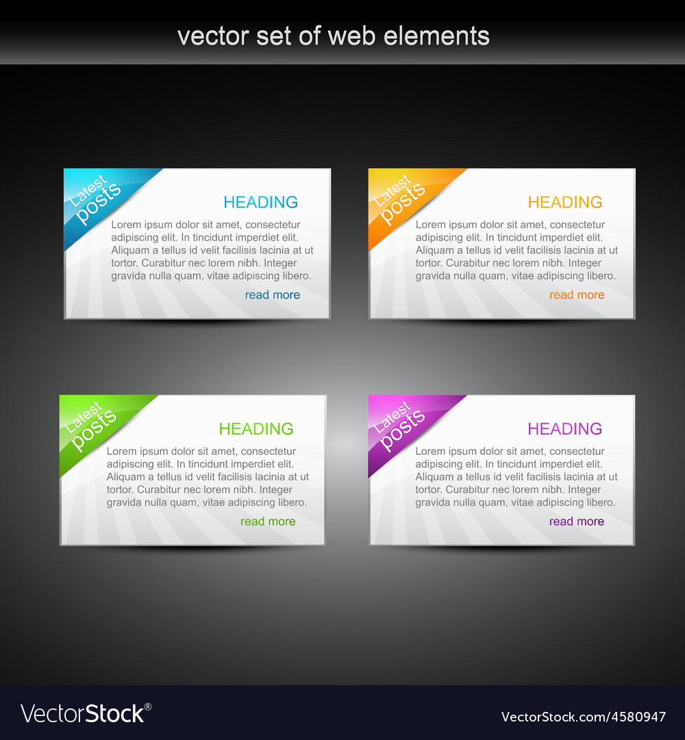 Web elements Royalty Free Vector Image - VectorStock