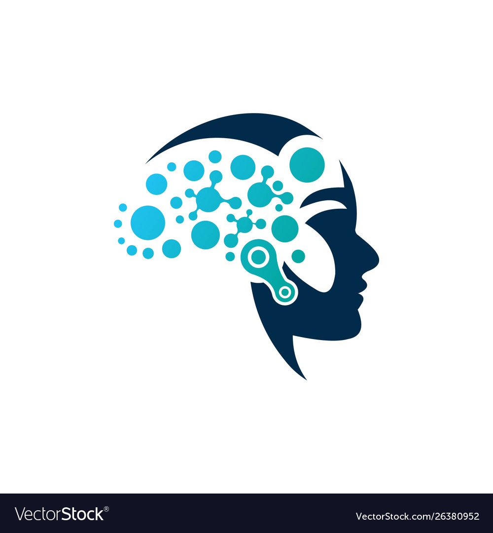Abstract with brain logo template Royalty Free Vector Image