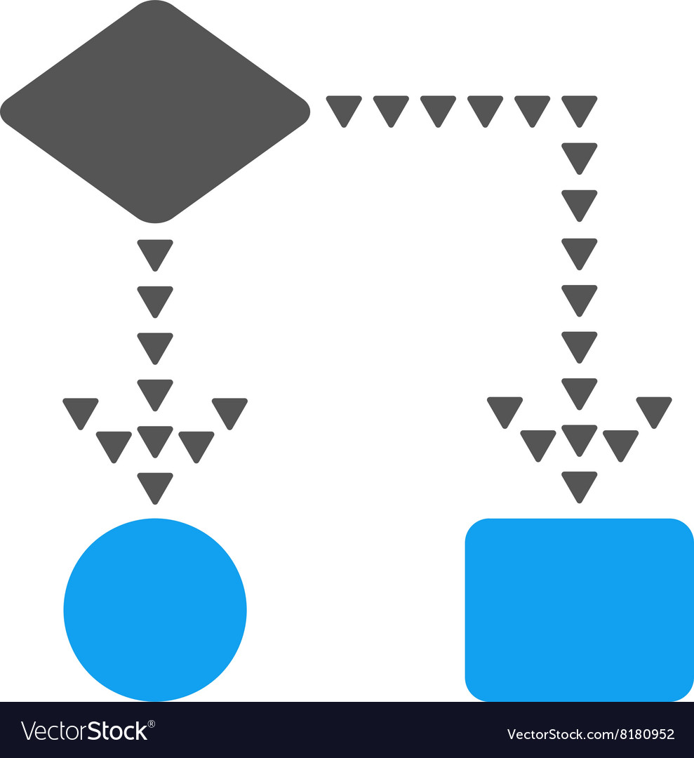 Algorithm Flussdiagramm flach Symbol Lizenzfreier Vektor