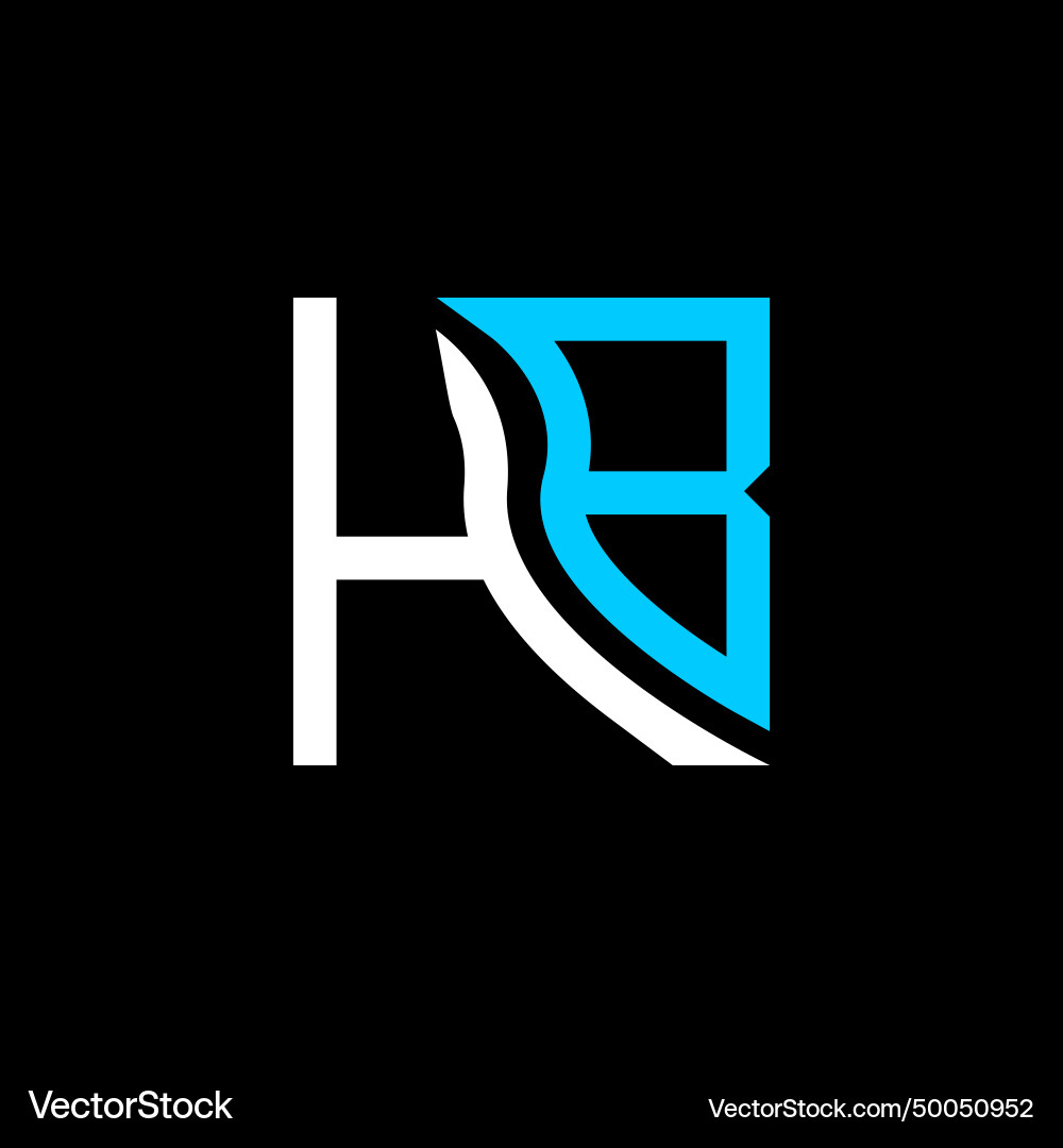 Hb letter logo design simple and modern Royalty Free Vector