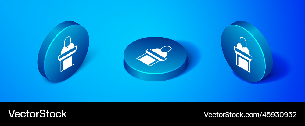 Isometric church pastor preaching icon isolated Vector Image