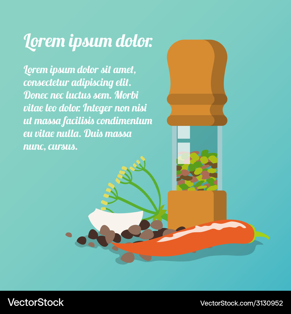 Pepper mill poster Royalty Free Vector Image - VectorStock