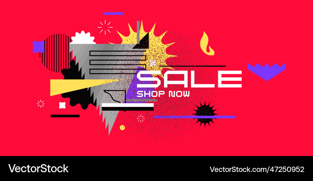Poster sale bright abstract background Royalty Free Vector