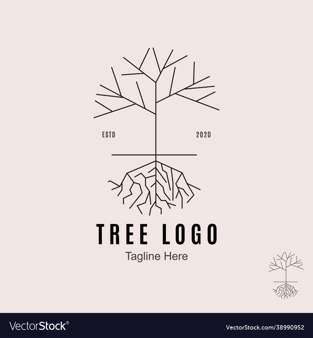 Tree logo design template Royalty Free Vector Image