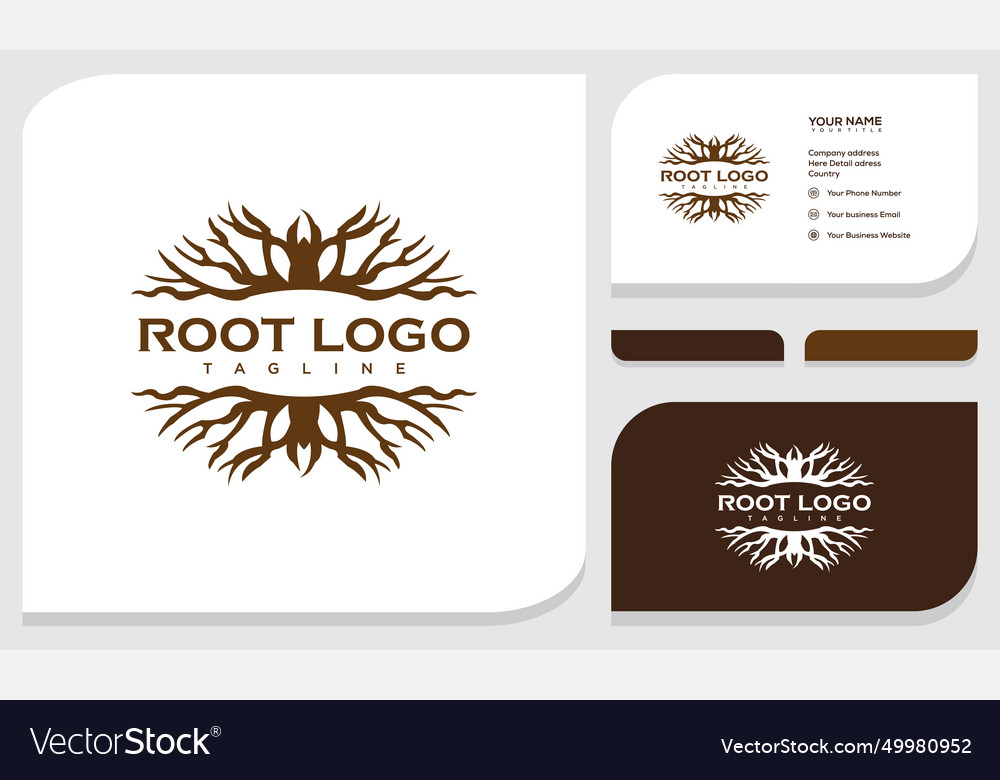 Tree root logo Royalty Free Vector Image - VectorStock