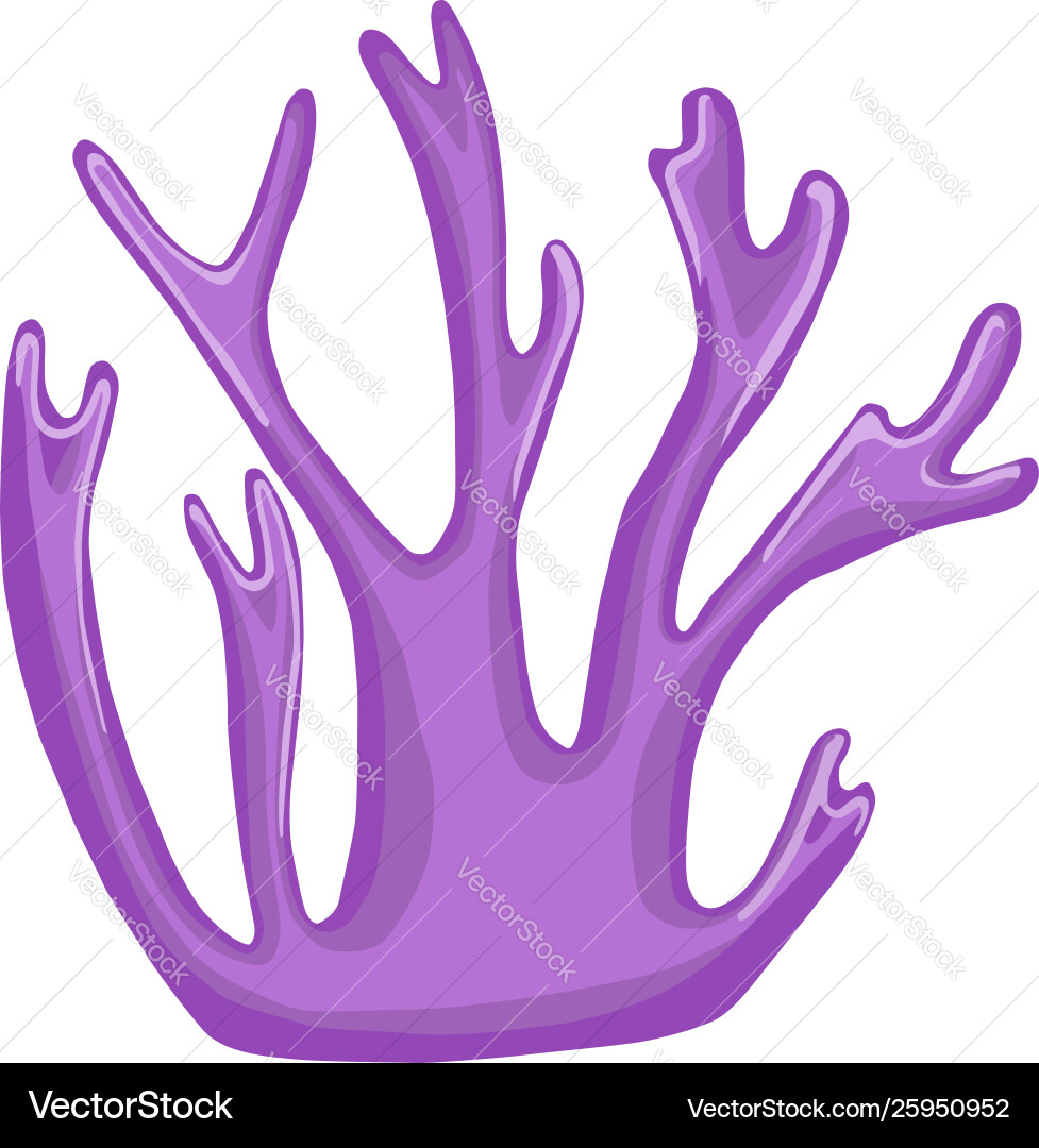 Undersea coral icon on white background Royalty Free Vector