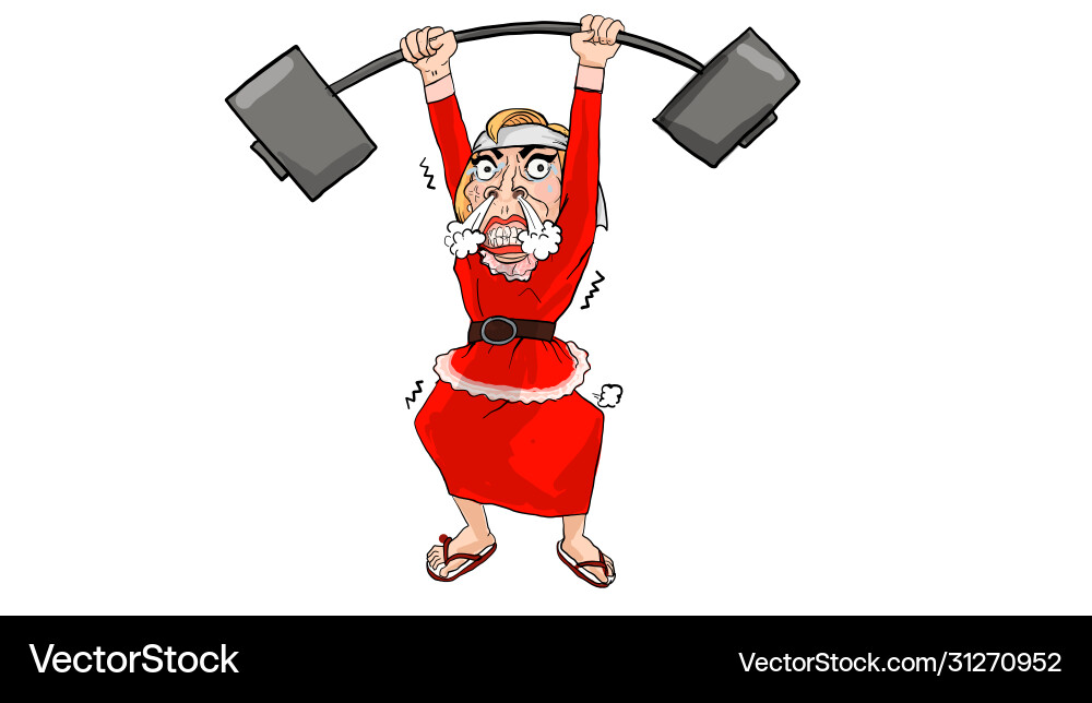 Woman action drawing doodle drawing Royalty Free Vector