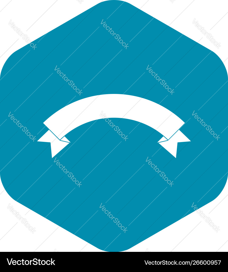 Banner ribbon icon simple style Royalty Free Vector Image