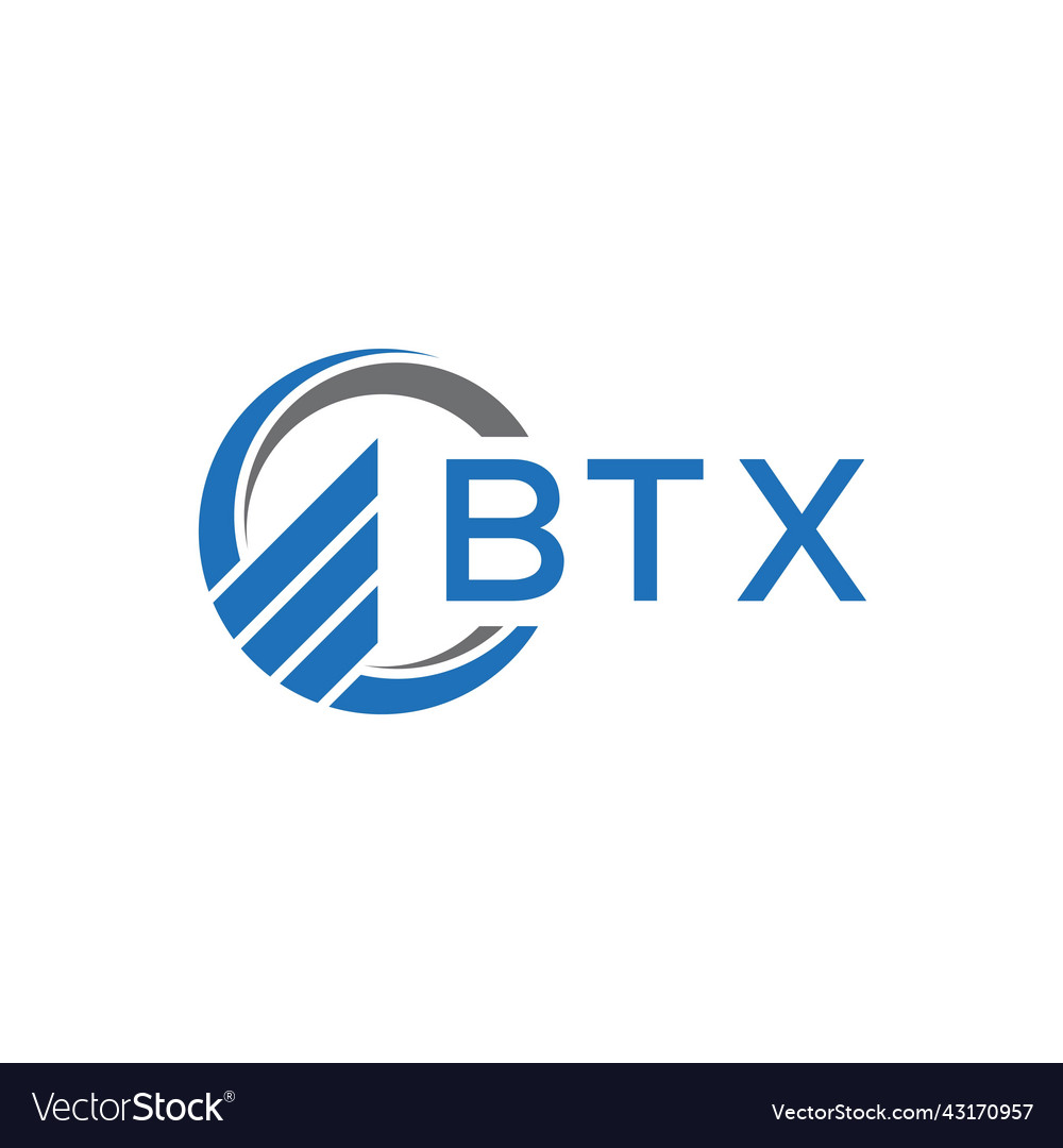 Btx flat accounting logo design on white Vector Image Btx flat accounting logo design on white Vector Image