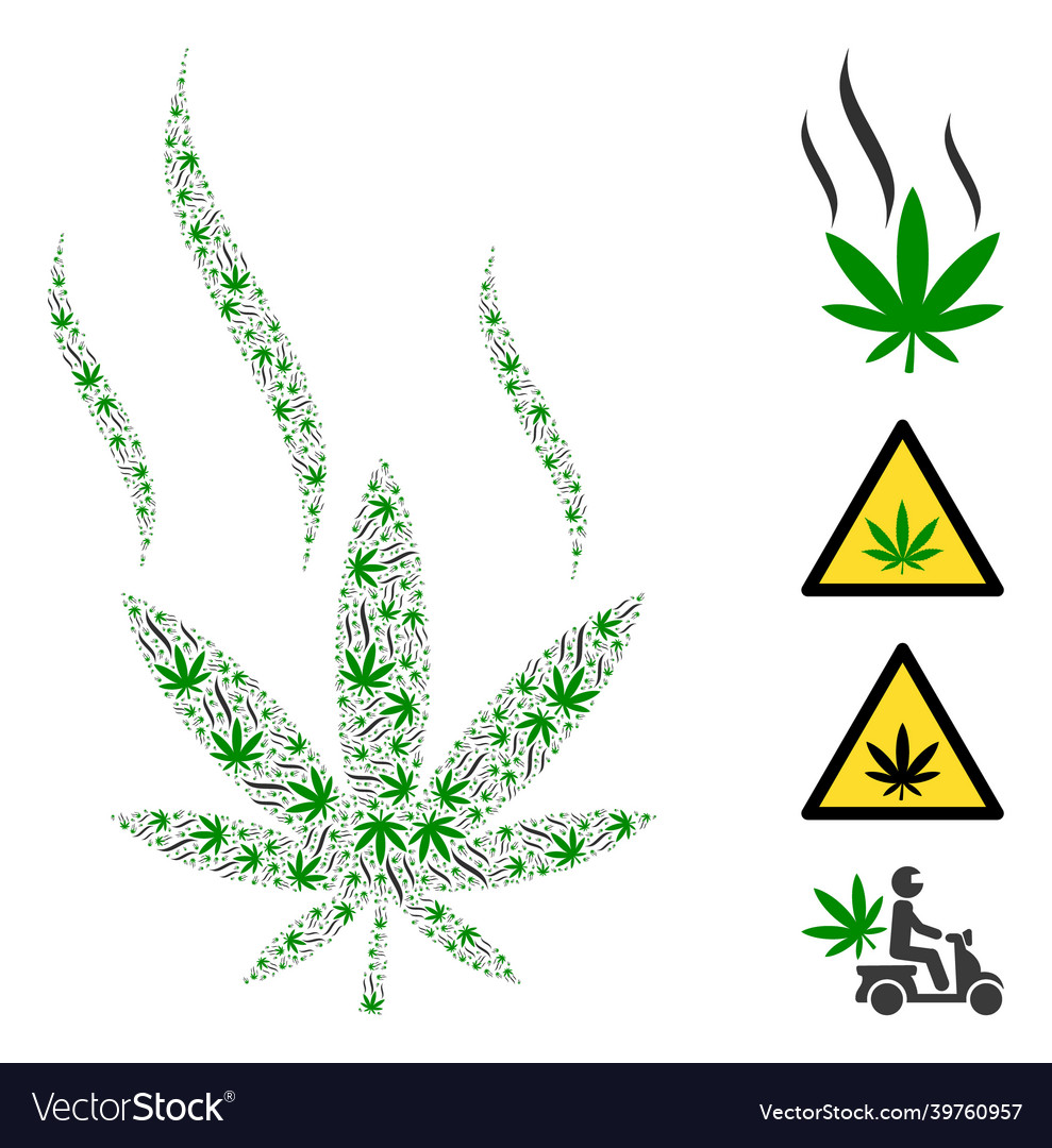 Cannabis smoke icon recursion mosaic Royalty Free Vector Cannabis smoke icon recursion mosaic Royalty Free Vector