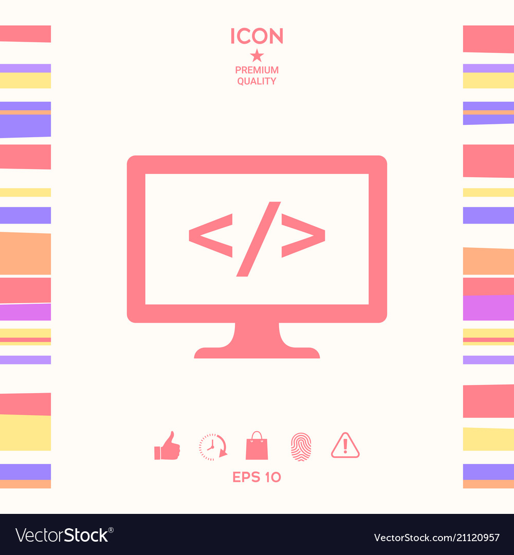 Coding symbol icon Royalty Free Vector Image - VectorStock