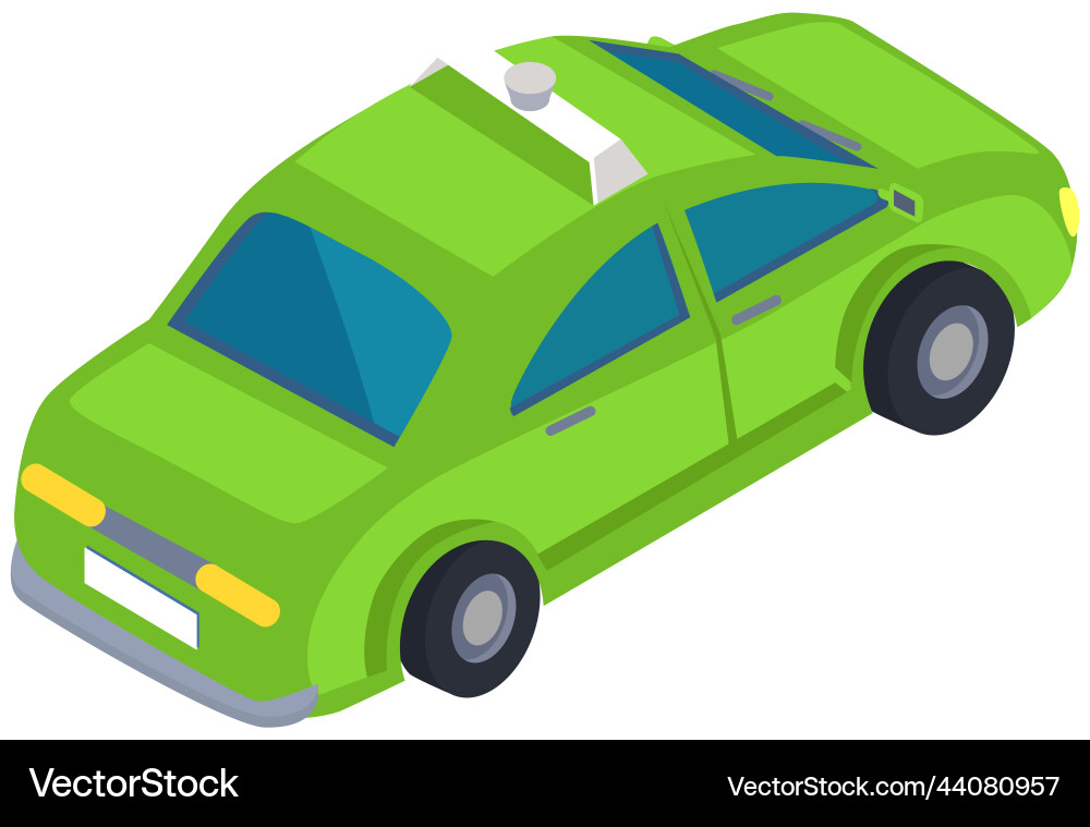 Green wireless connection car driving on road Vector Image