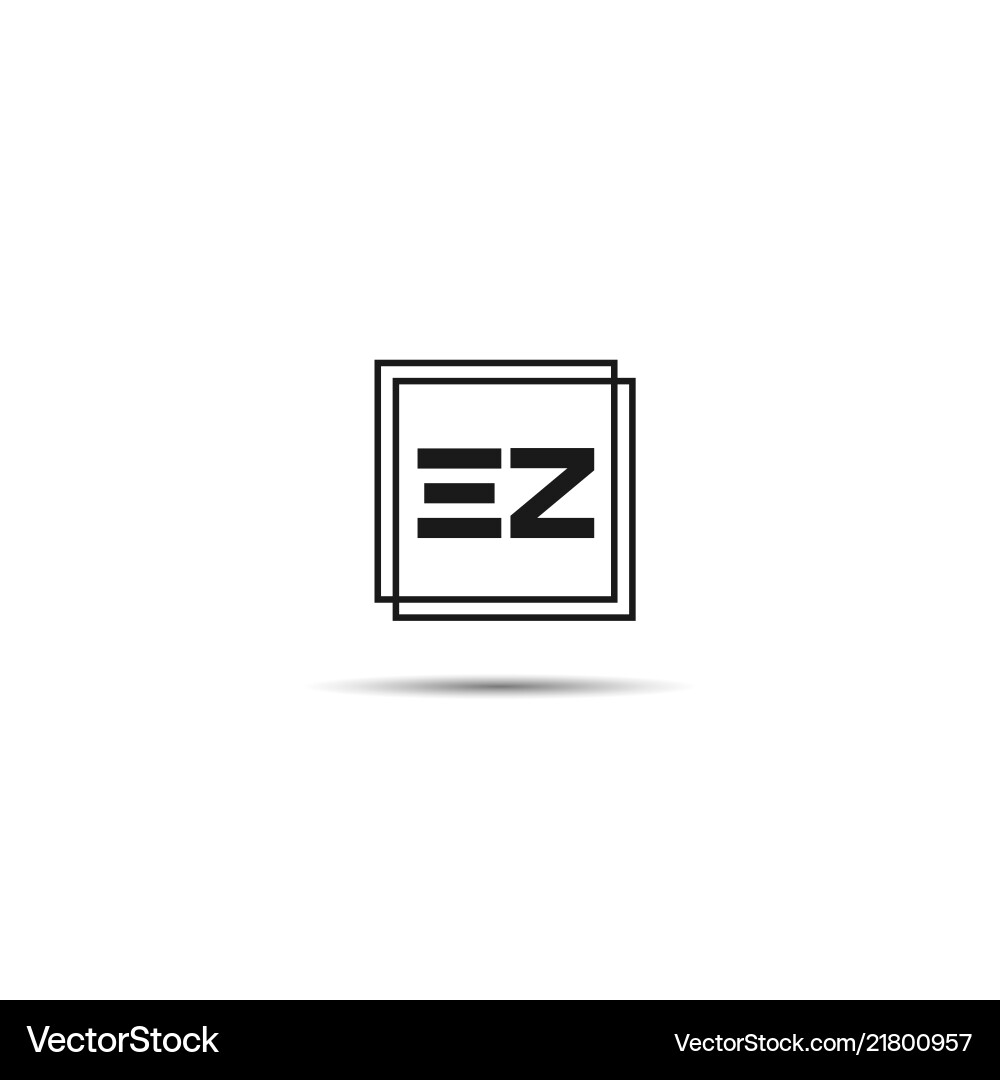 Initial letter ez logo template design Royalty Free Vector