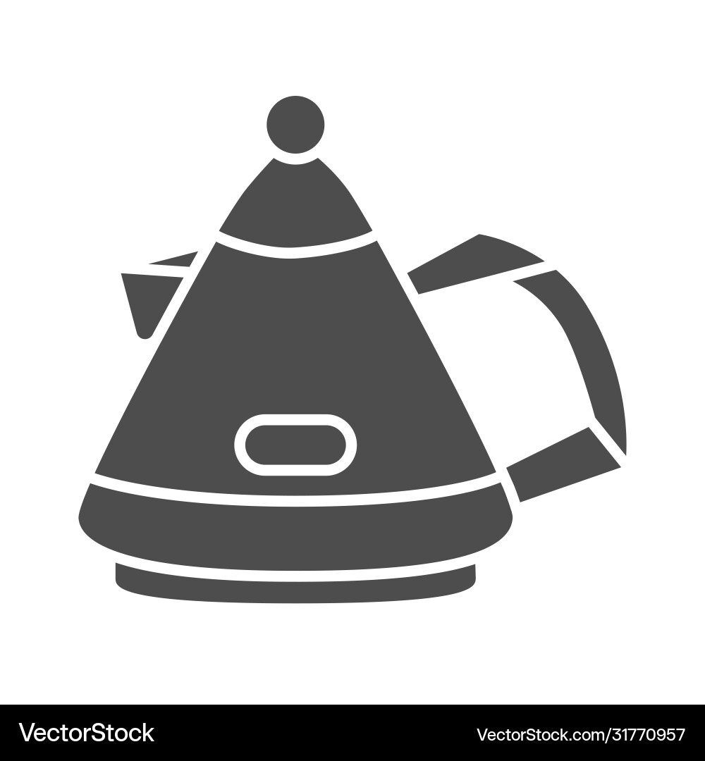 Modern teapot solid icon kitchenware concept tea Vector Image