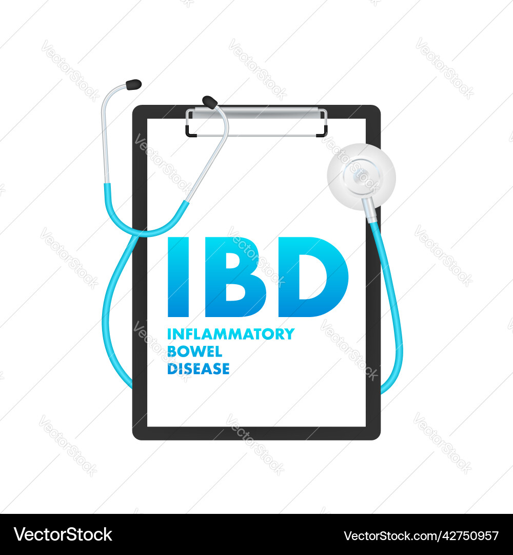 Pinflammatory bowel disease abstract with blue Vector Image