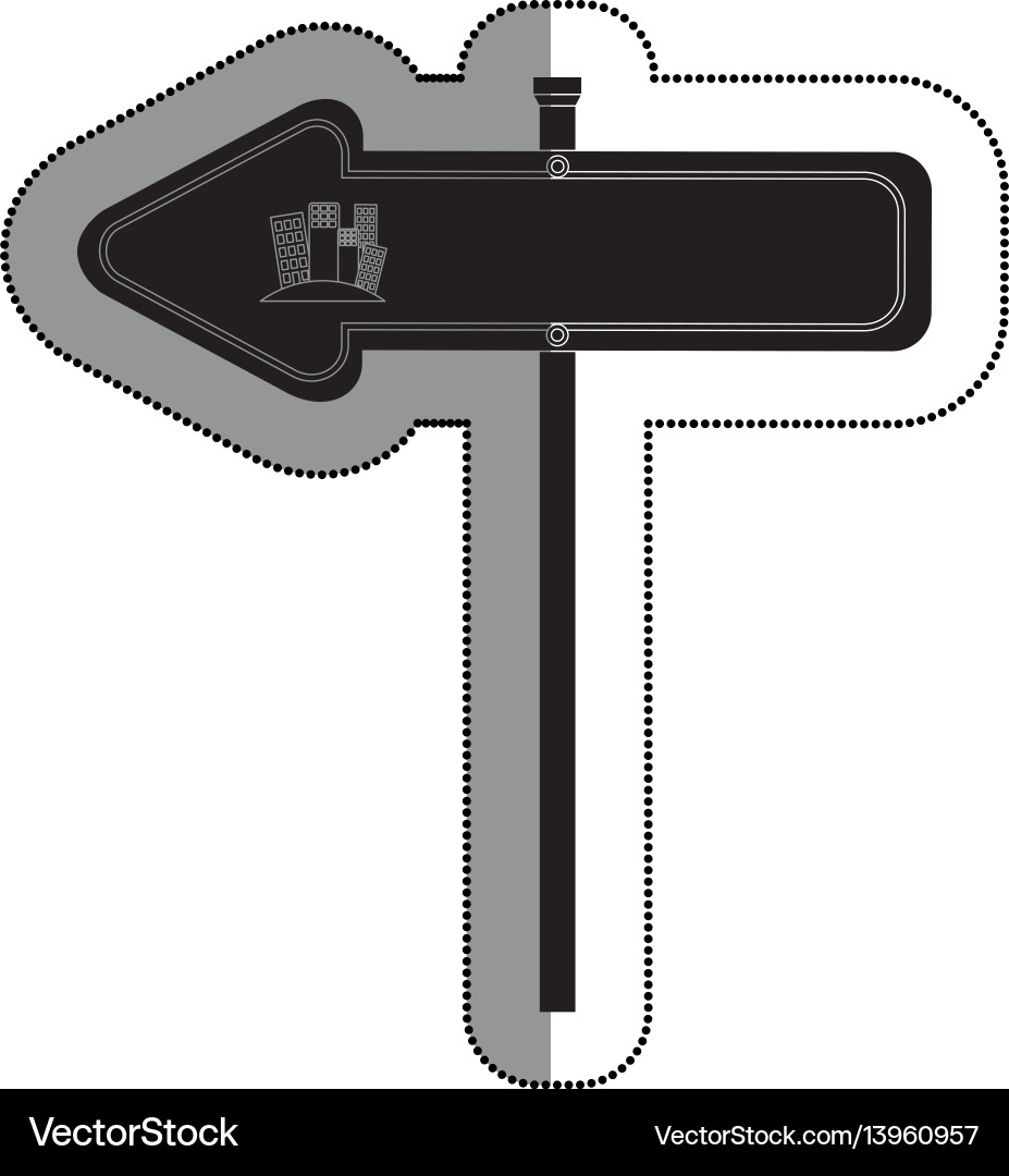 Road traffic signal with arrow Royalty Free Vector Image
