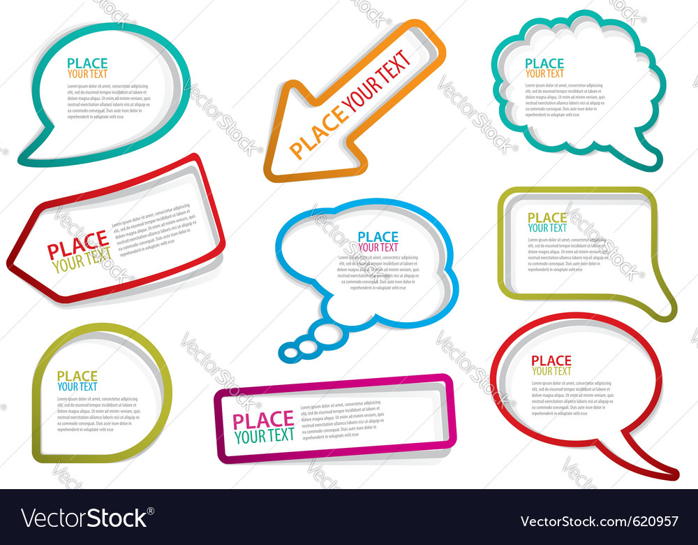Speech and thought bubbles Royalty Free Vector Image