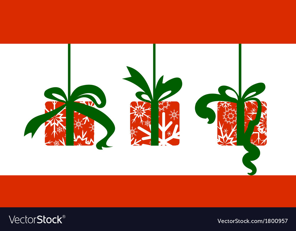 Winter gift Royalty Free Vector Image - VectorStock