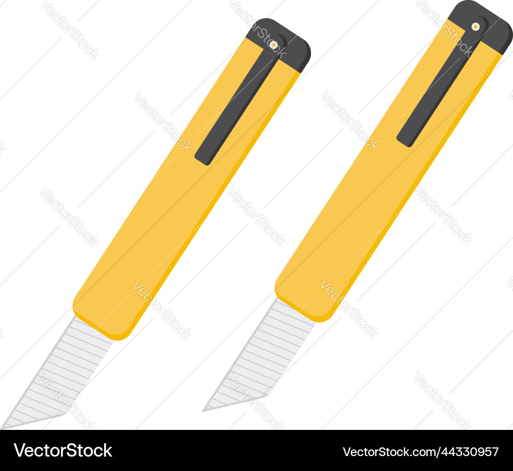 Yellow scalpel on a white background Royalty Free Vector