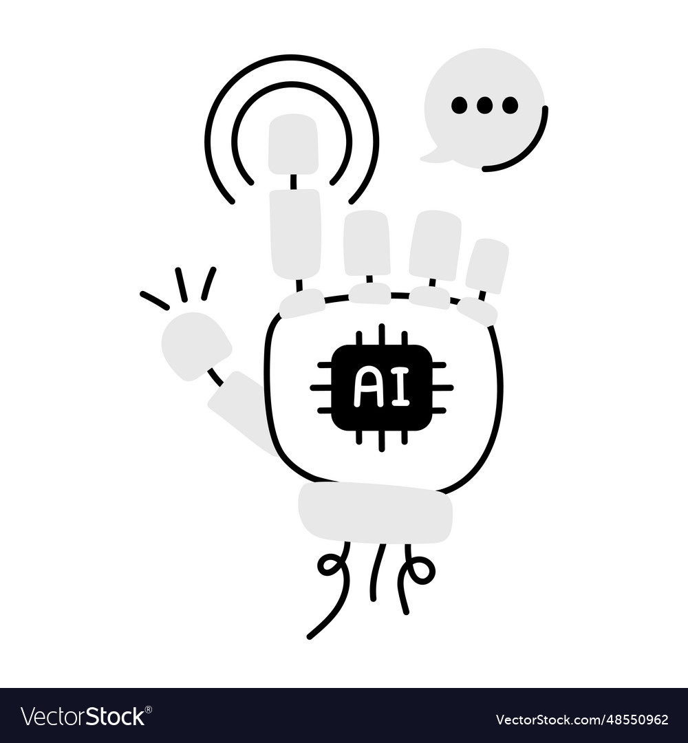 Ai interaction Royalty Free Vector Image - VectorStock