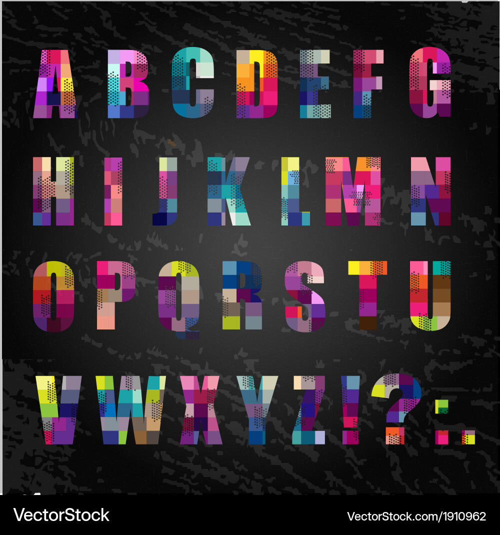 Black wooden background with alphabet Royalty Free Vector