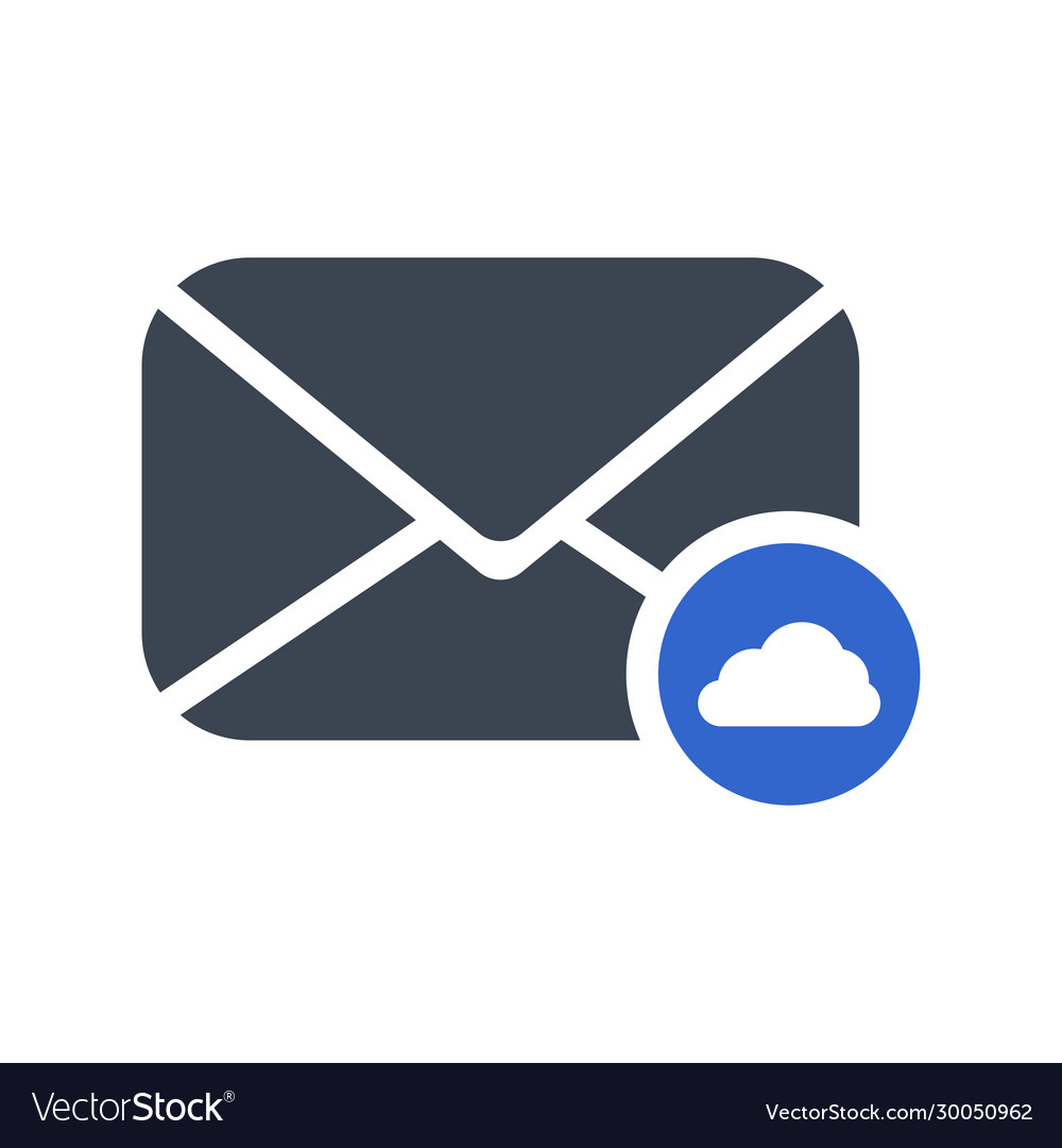 Cloud email icon Royalty Free Vector Image - VectorStock