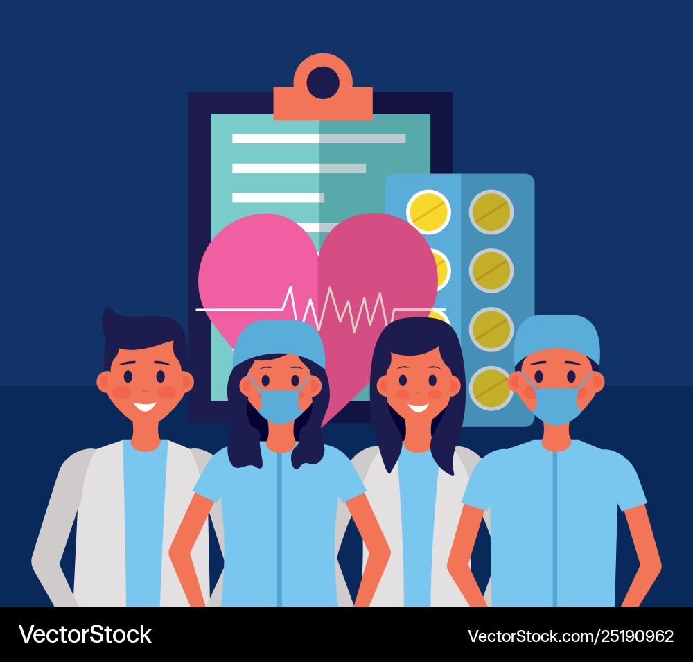 Medical people staff Royalty Free Vector Image