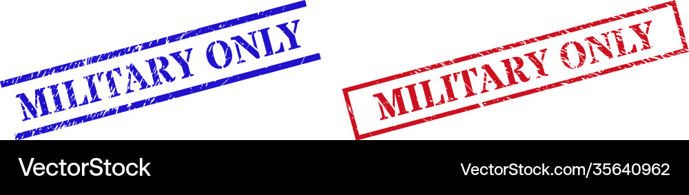Military only textured rubber stamp watermarks Vector Image