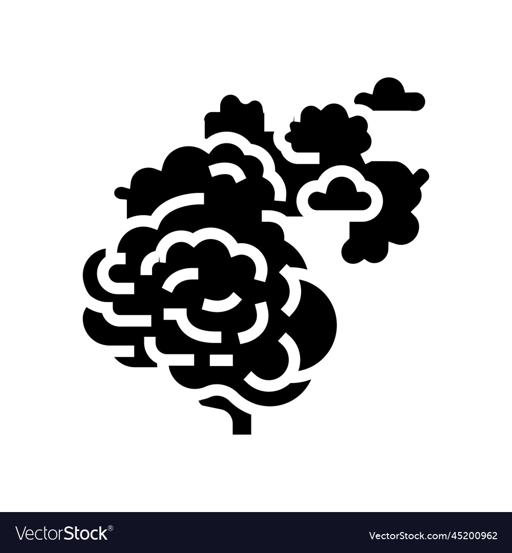 Mind brain human glyph icon Royalty Free Vector Image