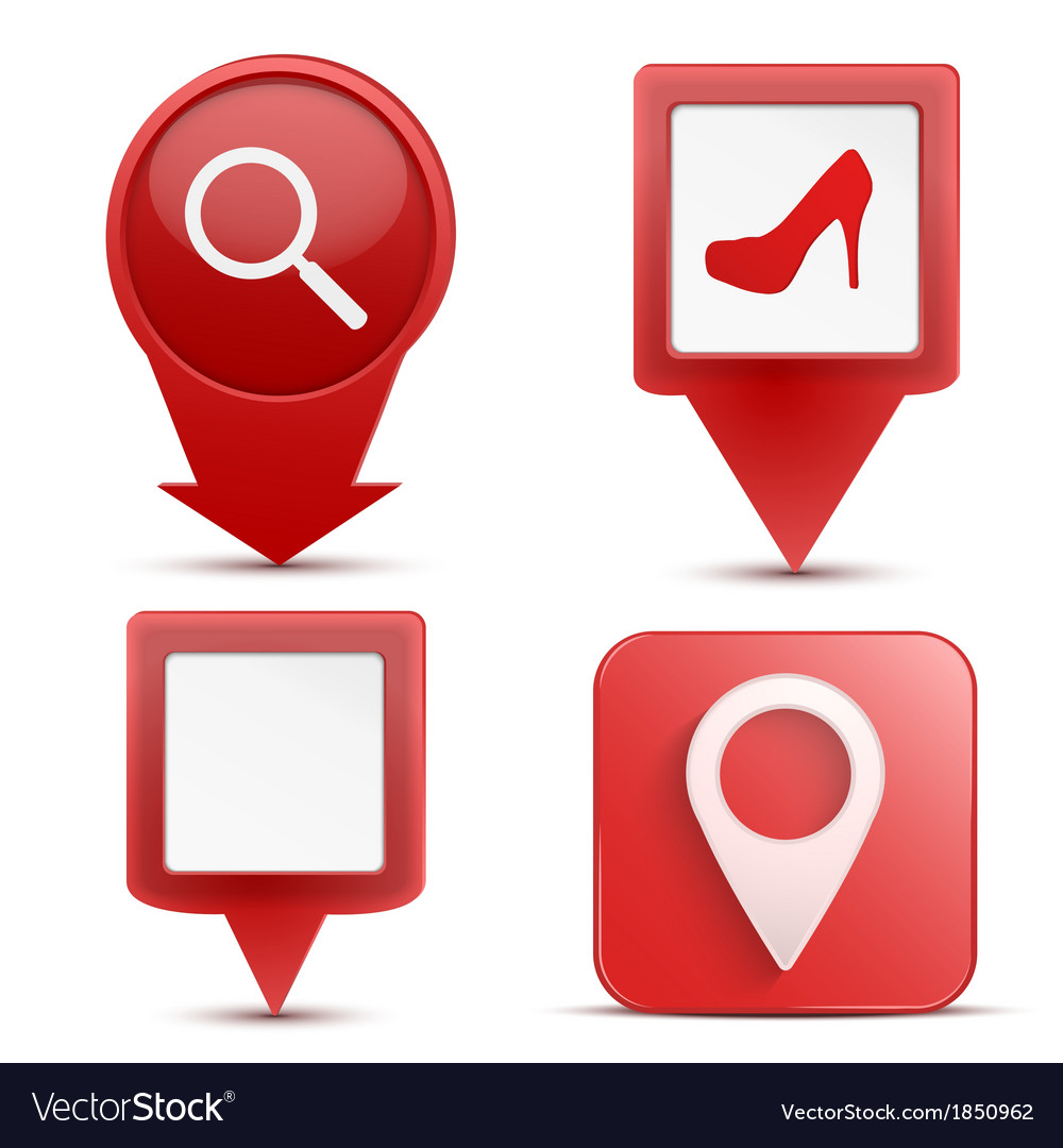 Pointer target for map Royalty Free Vector Image