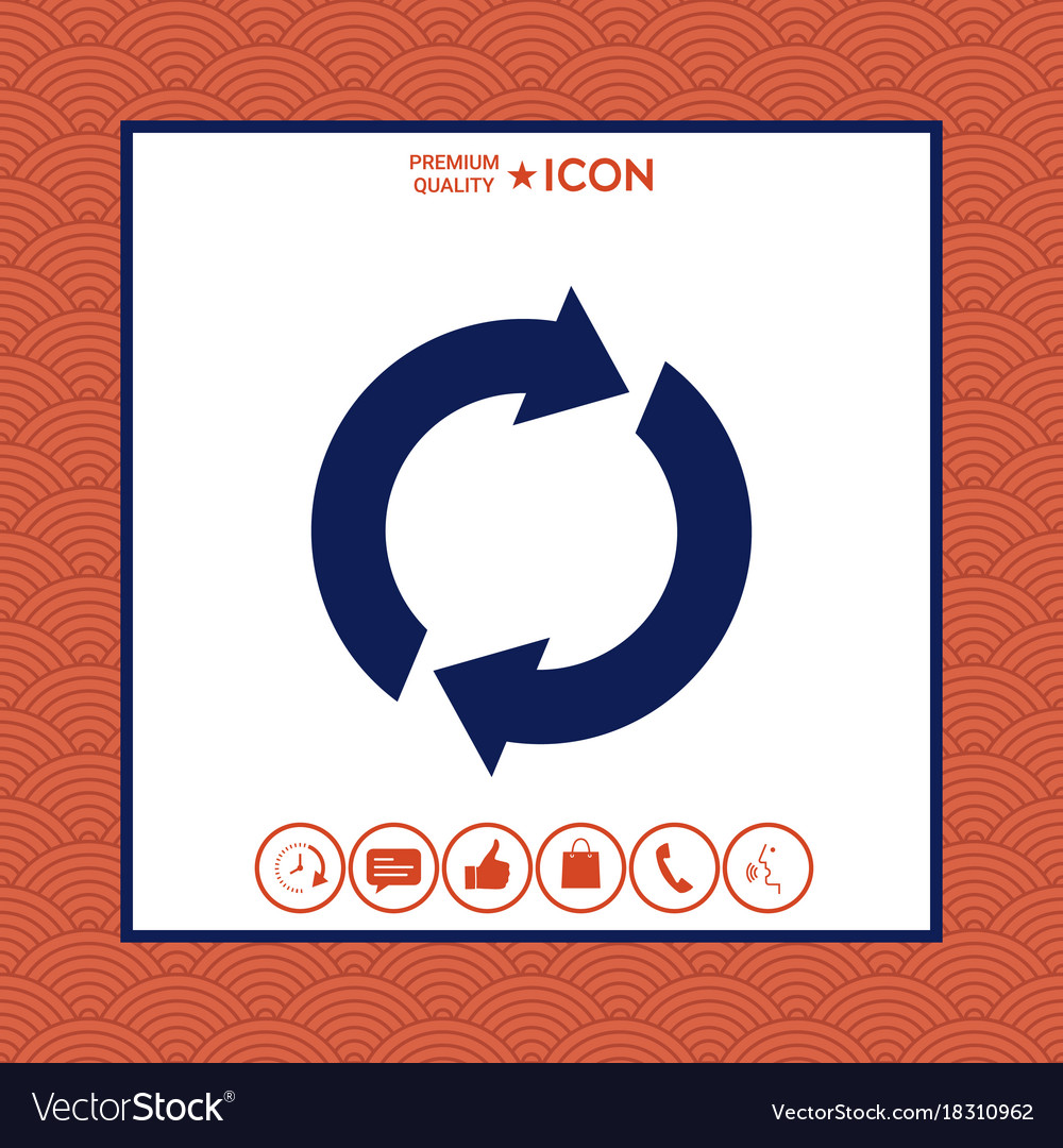 Reset Button Reload Arrows Royalty Free Vector Image