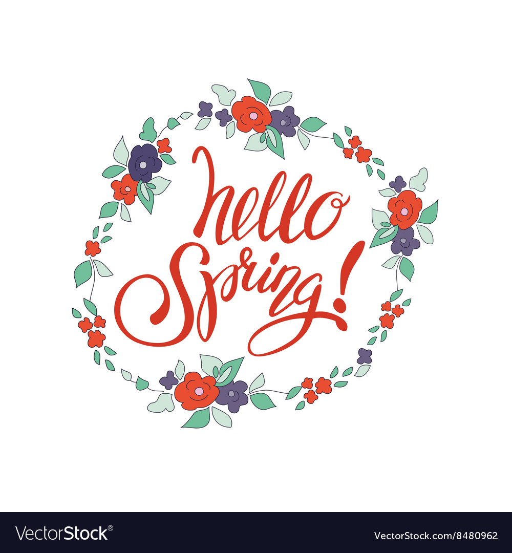 Spring art text Royalty Free Vector Image - VectorStock