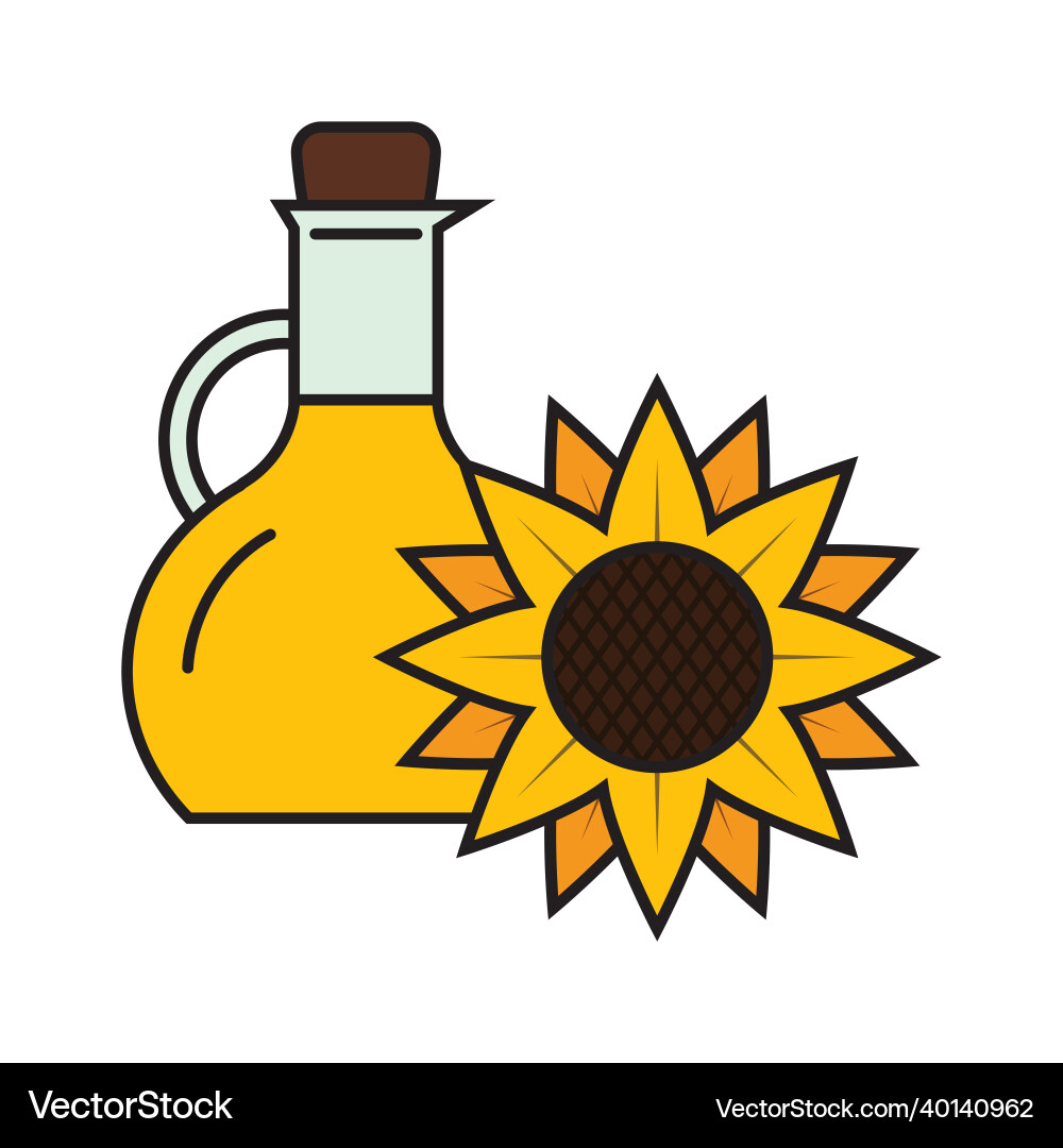 Sunflower oil icon Royalty Free Vector Image - VectorStock
