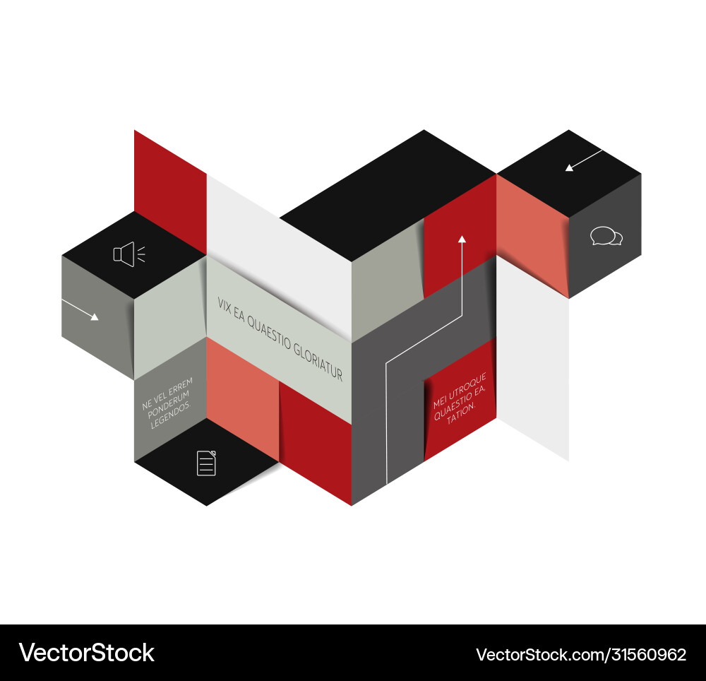 Table schedule template 3d business design Vector Image