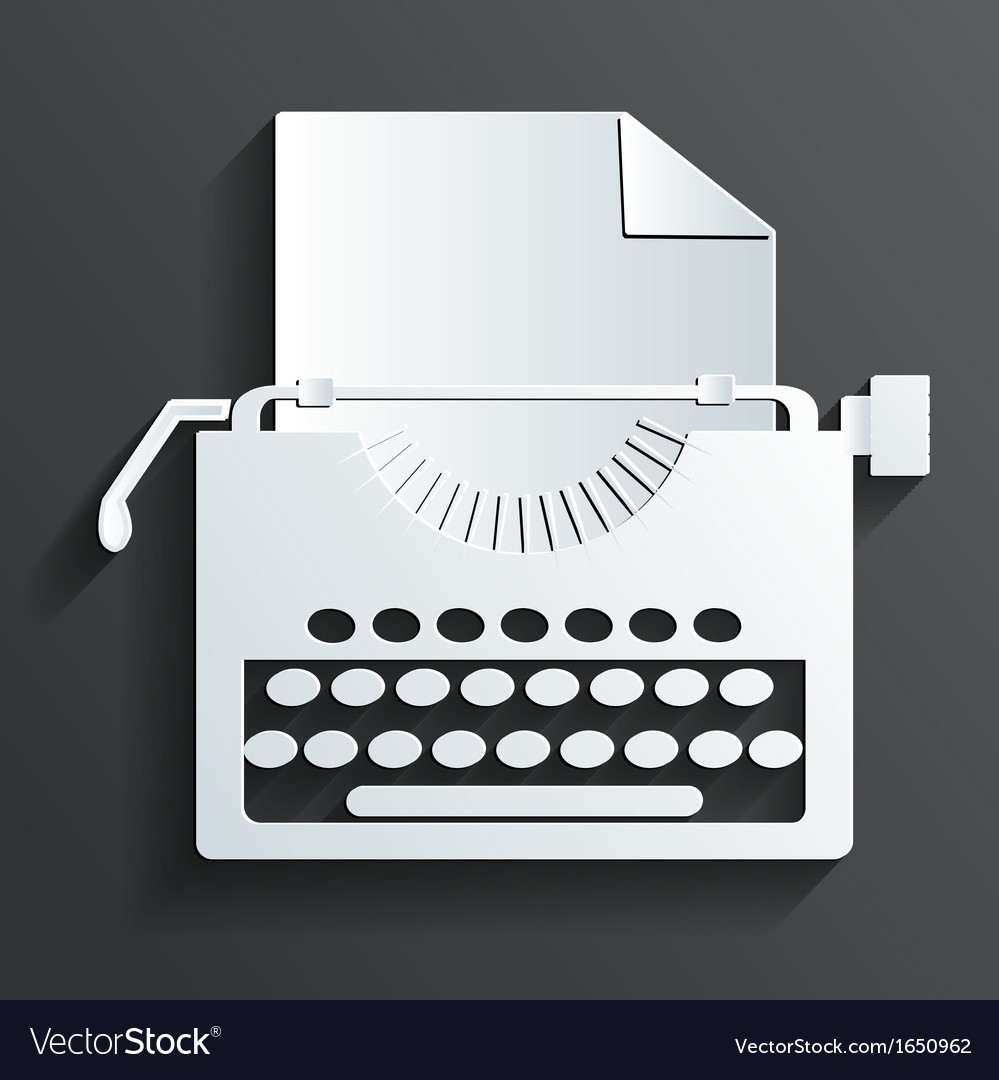 Typewriter Royalty Free Vector Image - VectorStock