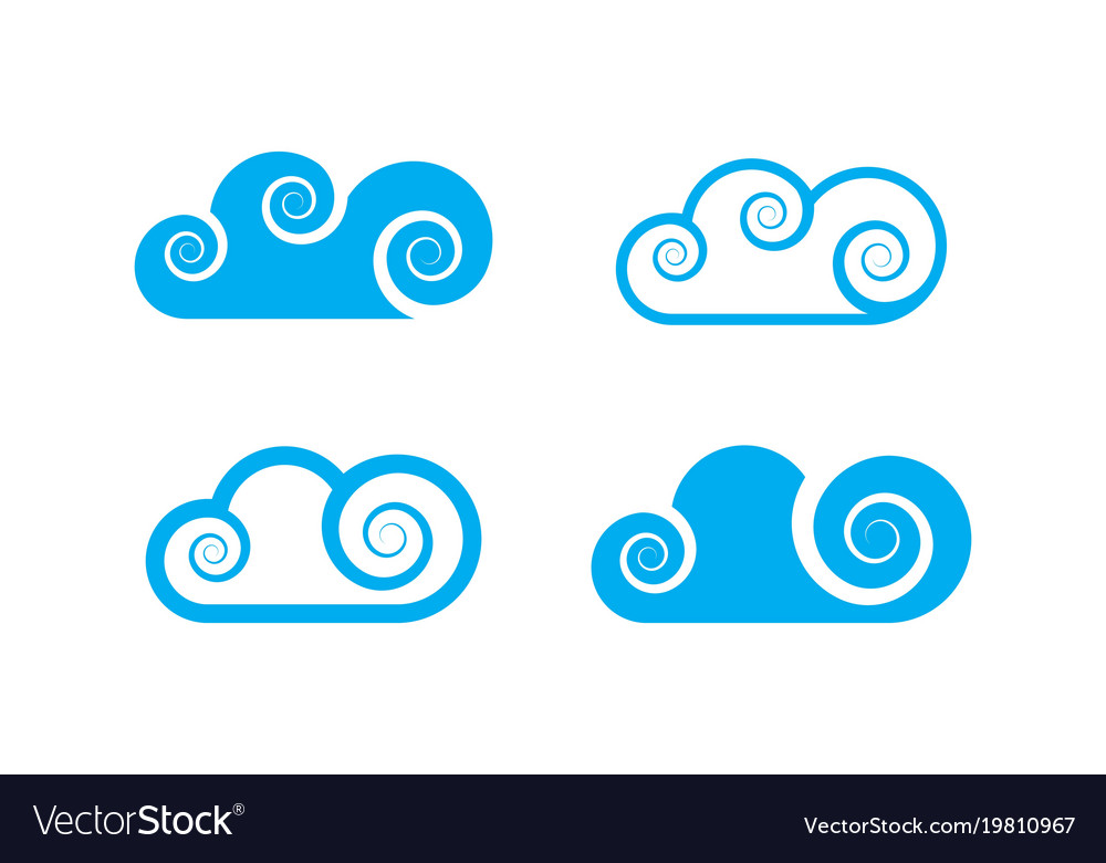 Cloud logo template Royalty Free Vector Image - VectorStock