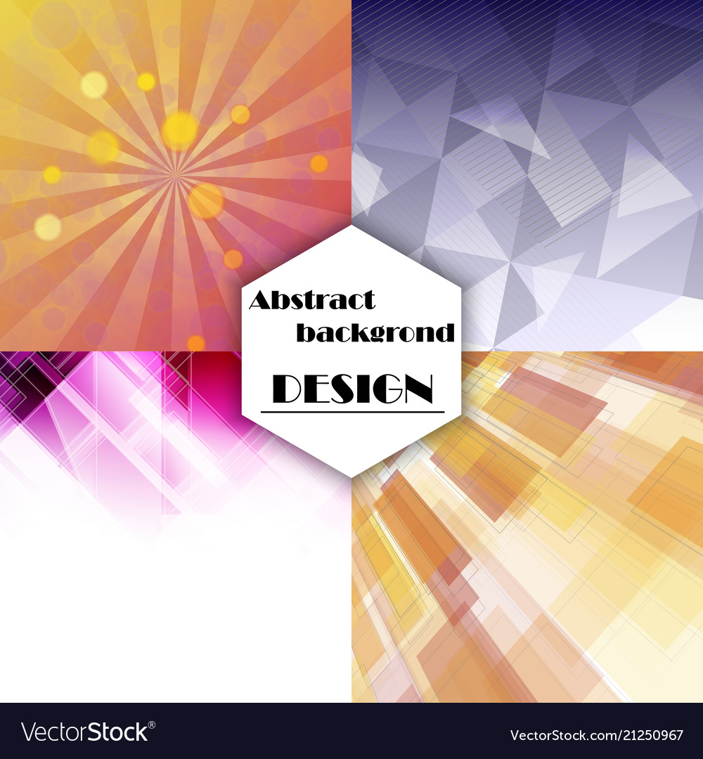 Collection of abstract multicolored backgrounds Vector Image