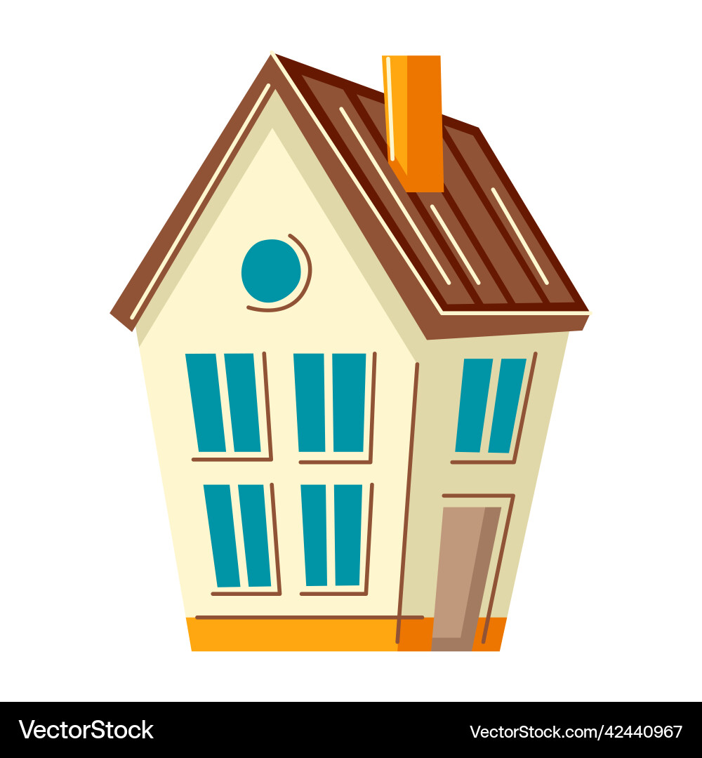 Cute house country cottage image Royalty Free Vector Image