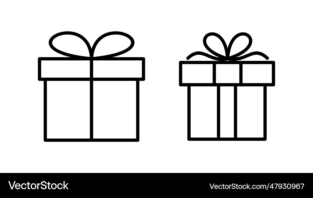 Gift icon gift box icon birthday gift Royalty Free Vector