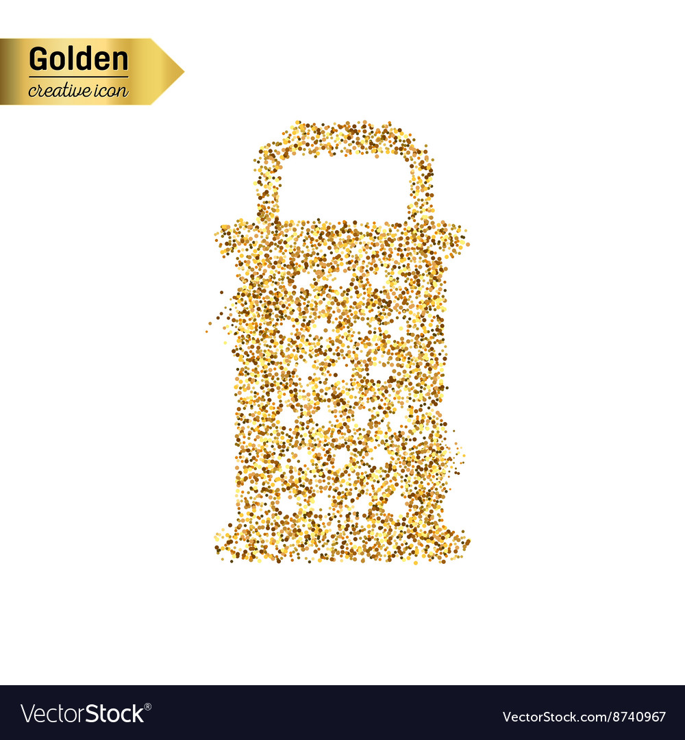 Gold glitter object Royalty Free Vector Image - VectorStock