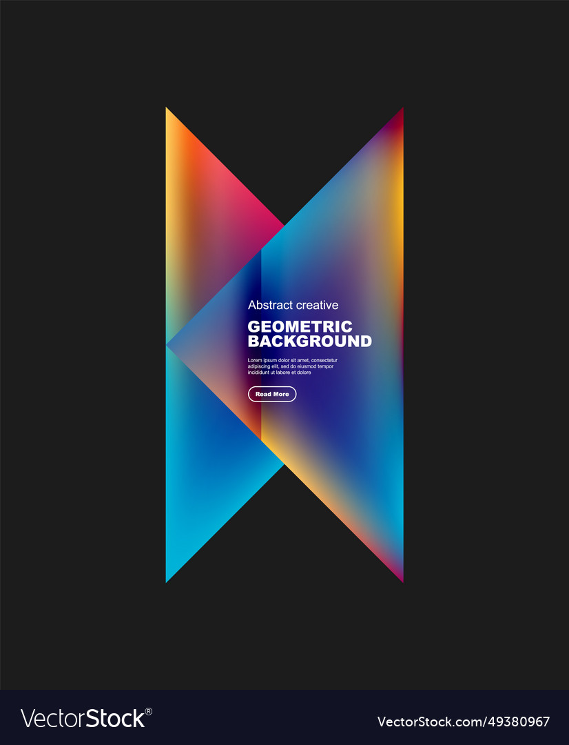 Gradient triangles abstract background Royalty Free Vector