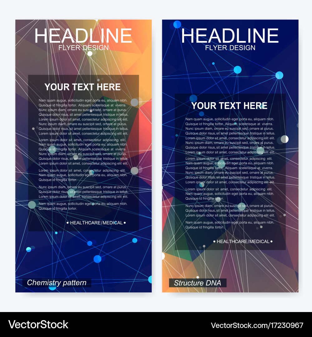 Leaflet flyer layout magazine cover corporate Vector Image