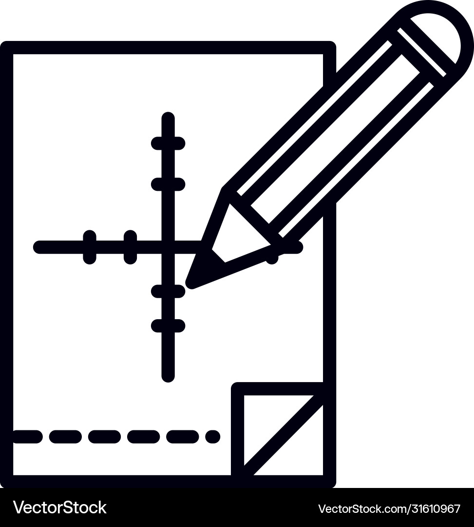 Math education school science paper with drawing Vector Image