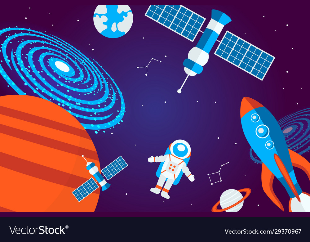 Outer space background Royalty Free Vector Image
