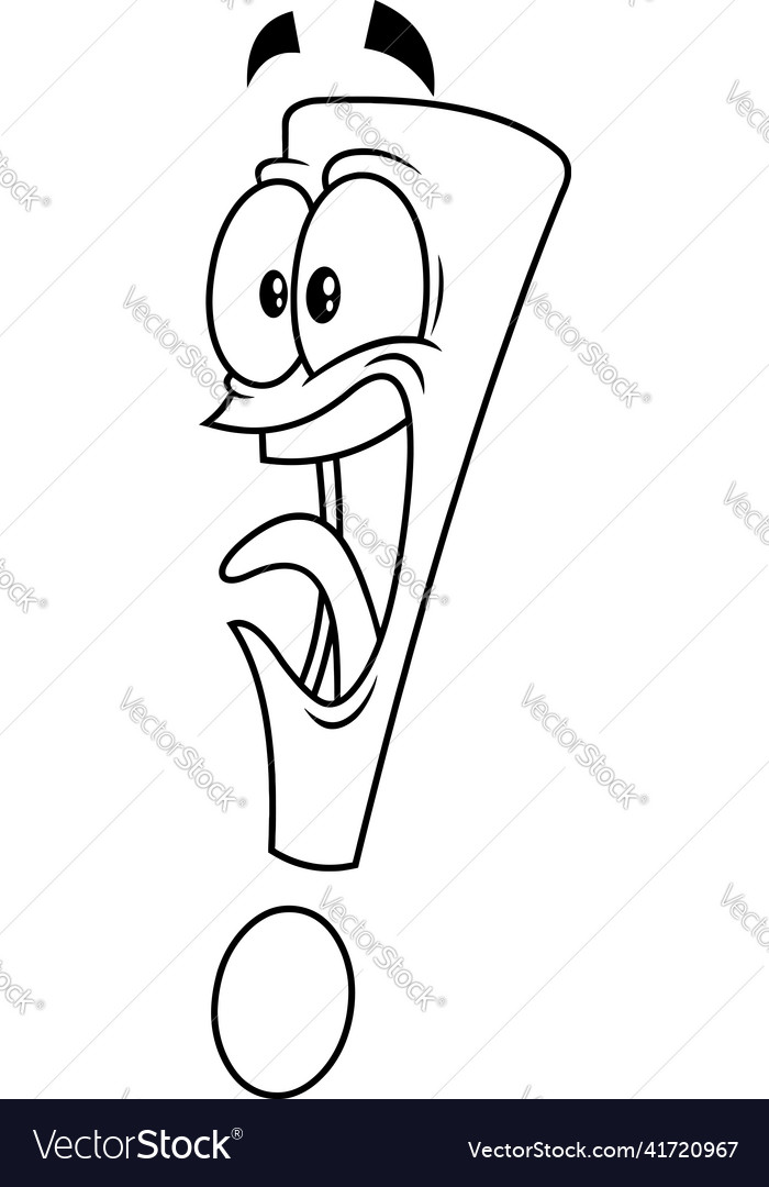 Outlined panic exclamation mark Royalty Free Vector Image