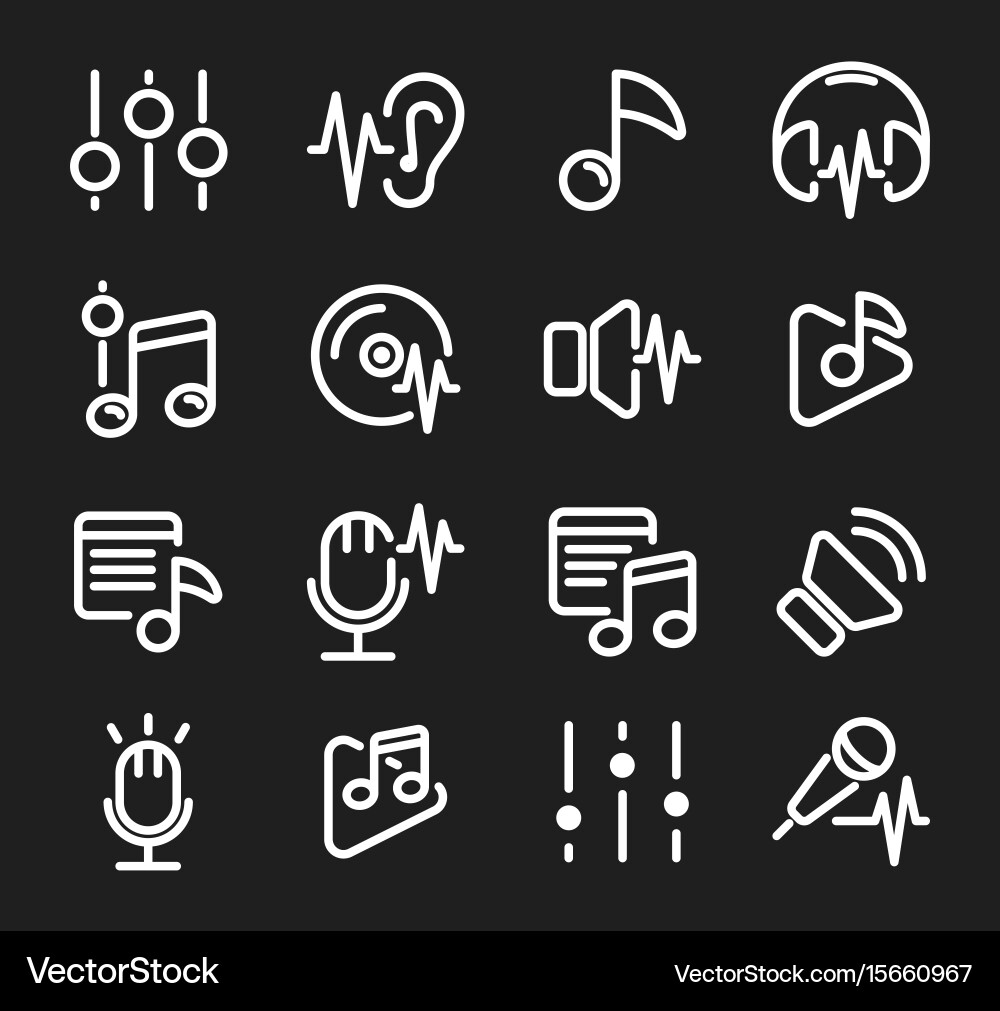 Set of audio scales Royalty Free Vector Image - VectorStock