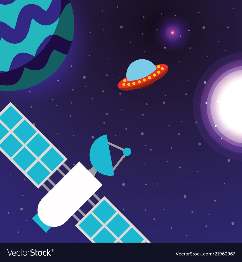 Space solar system concept Royalty Free Vector Image